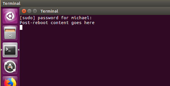Ubuntu Resume Script In Terminal After Reboot Michael Casey
